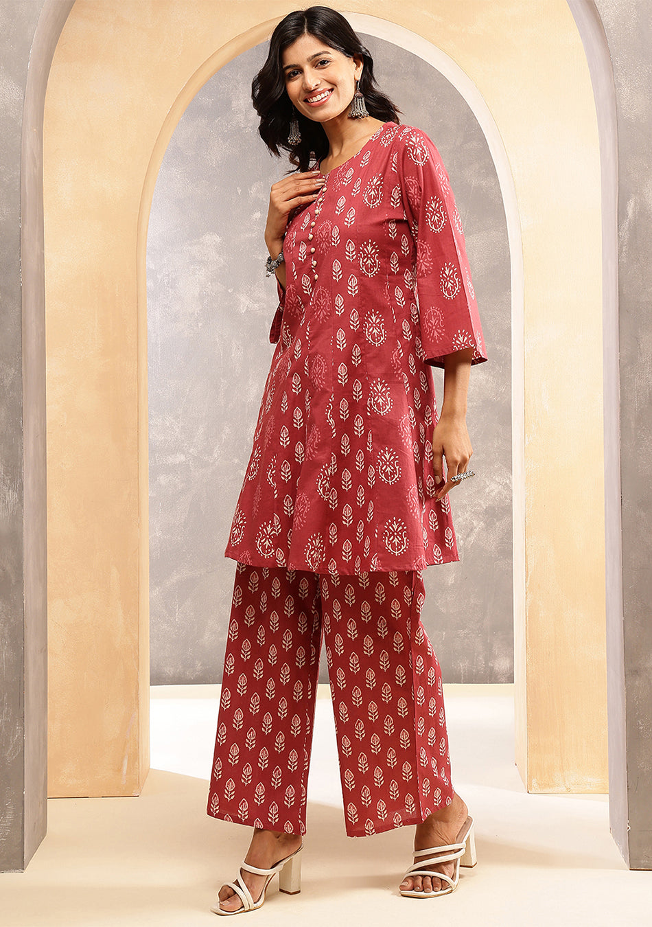 Terracotta Bloom Kurta Set