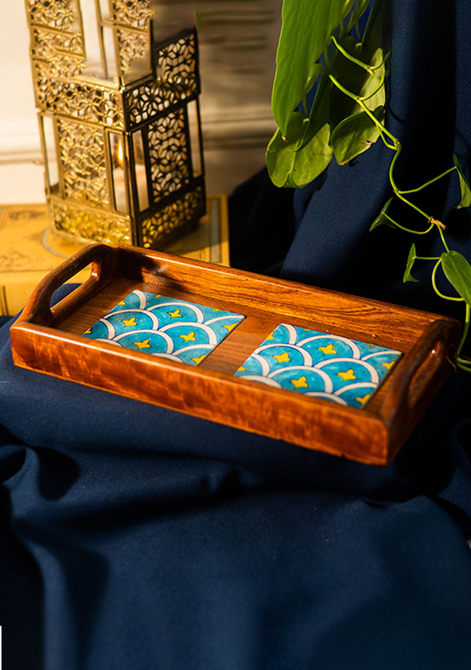 Barrow Blue Pottery Serving Tray