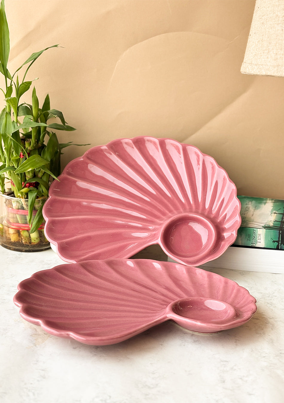 Seashell Pink Ceramic Platter