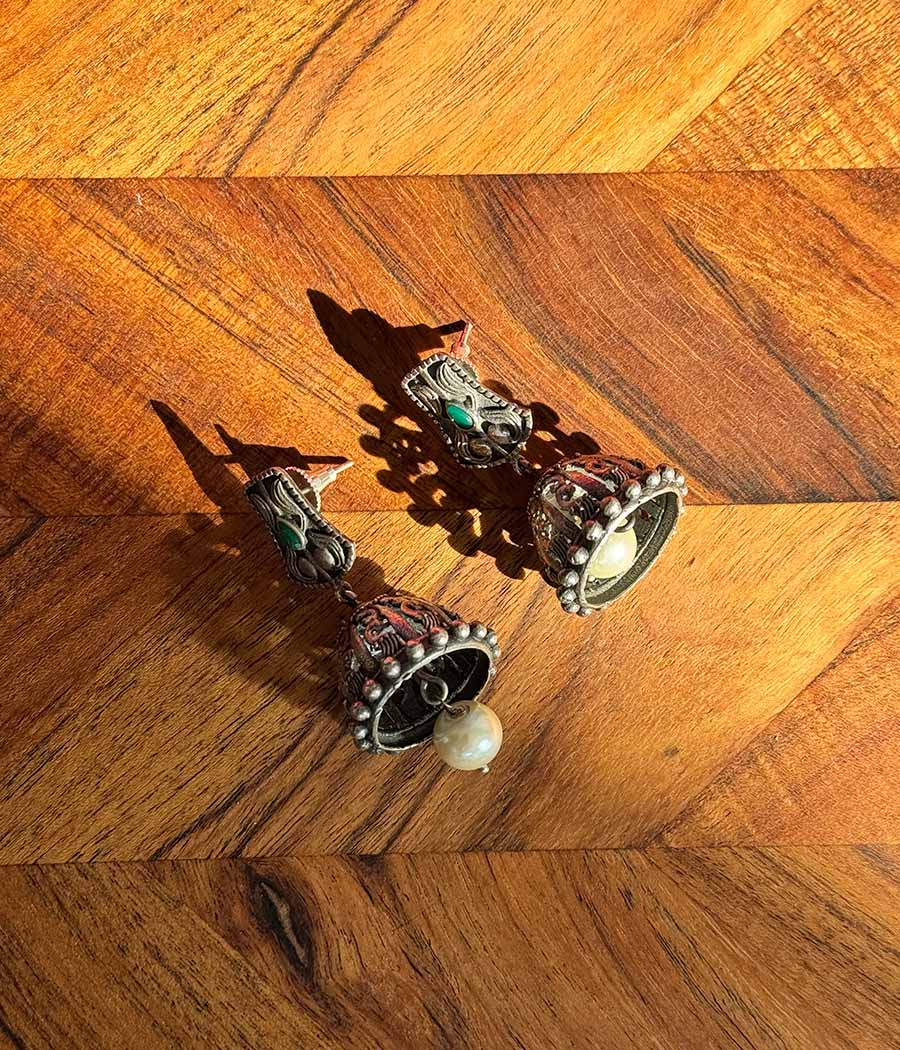 Sage Bell Pearls Dangler – Aravalii