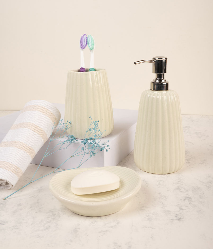 Buy Lime Ceramic Bathroom Set Online