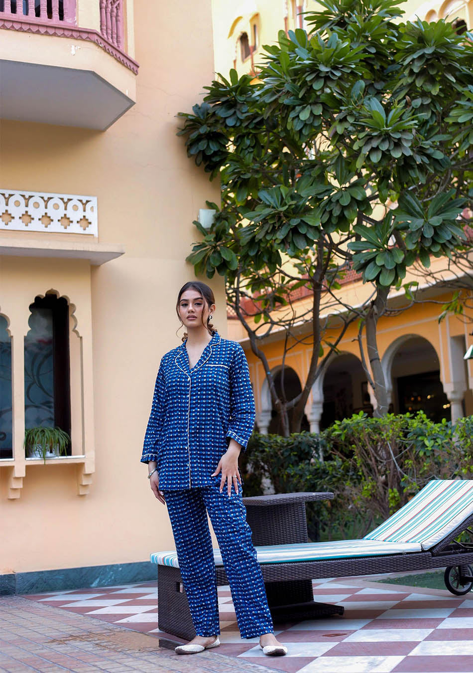 Blue Printed Night suit | Buy Women Clothing